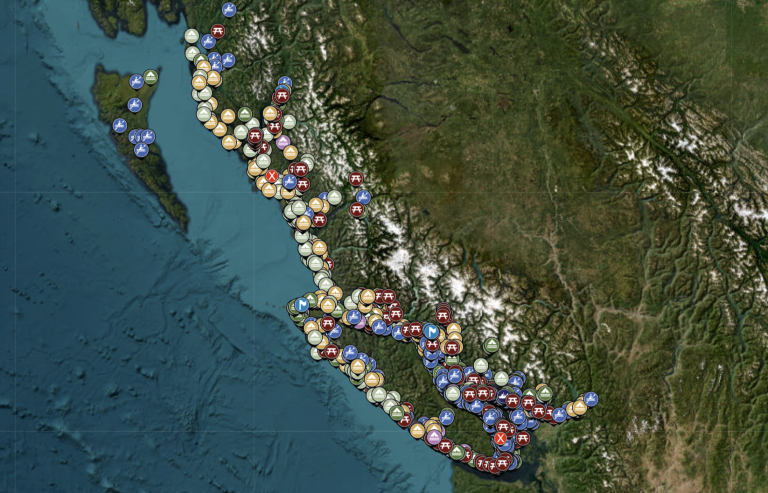 The BCMT Site Map - BC Marine Trails